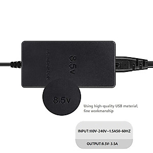 WICAREYO Power Supply with AV Cable for PS2 Slim 70000, Power Adapter Charger US Plug AC Power Supply Charger with Composite Audio Video AV Cable for Playstation 2 PS2 Slim 70000 Console