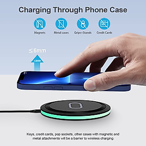 Google Pixel 7a 7Pro 6 Wireless Charger Pad Fast Charging Station for Google Pixel 8Pro/8/7/6/5/4/3,15W Certified Fast Wireless Charging Mat for iPhone 15 14 13 12,Samsung Galaxy S23/S22/S21/S24/S24+