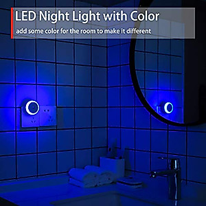 myCozyLite Amber Night Light, Plug-in LED Nightlight, Dusk to Dawn Sensor, Energy Efficient, Plug in, Soft Warm, for Bedroom Bathroom Kitchen Hallway, 2 Pack(M1801)