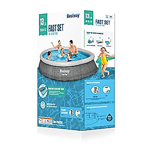 Bestway Fast Set 13' x 33" Round Inflatable Above Ground Pool Set | Includes 530gal Filter Pump