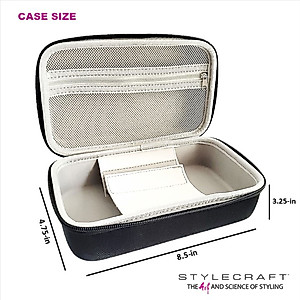 Stylecraft Professional Hair Clipper, Trimmer, Shaver Barber Carry or Storage Case with Zipper and Mesh Pocket Black