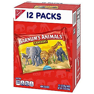 Barnum's Original Animal Crackers, 12 Snack Packs