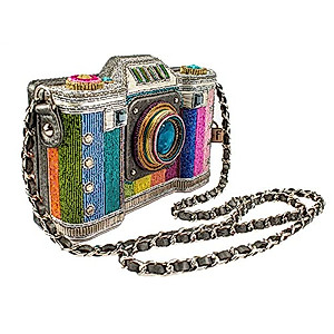 Mary Frances Life in Color Beaded Crossbody Camera Handbag, Multi