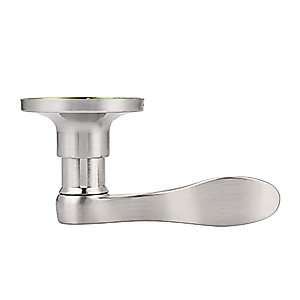 Probrico Pack of Two Dummy Door Lever for Left Hand and Right Hand Brushed Nickel Interior Door Handle Wave Style Non-Turning Door Knob Stainless Steel