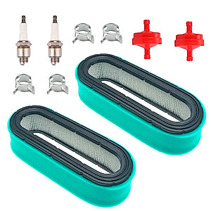 Jinerdony Air Filter with Spark Plug kit compatible with Briggs Stratton 394019S 394019 Air Filter 272490S 272490 271271 Pre Filter 398825 4136 5052H 5052 5052K