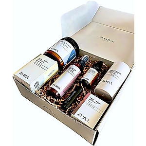 Spa Gift Set for Her, Natural and Clean Beauty Box, Relaxing Unique Spa Gift Basket for Women, Luxury Self-Care Birthday Gifts for Women by ZAAINA