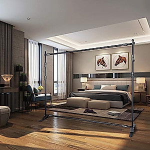 WinSpin 8' Banner Stand Step and Repeat Display Backdrop Banner Stand Adjustable Telescopic for Parties Trade Show Wall Exhibitor Photo Booth Background with Carrying Bag