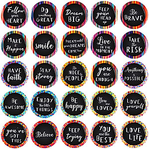 25 Pieces Motivational Refrigerator Magnets Inspirational Magnets Round Quote Magnets for Fridge Classroom Whiteboard Locker Supplies