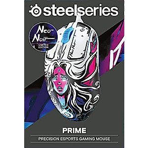 SteelSeries Prime FPS Gaming Mouse – 18,000 CPI TrueMove Pro Optical Sensor – 5 Programmable Buttons – Magnetic Optical Switches – Brilliant Prism RGB Lighting - Neo Noir