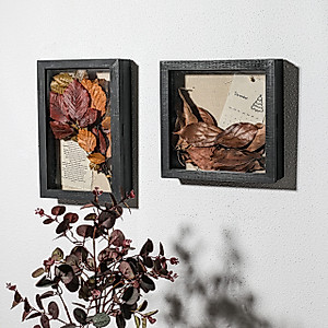 Freezing point Shadow Box Frame 8x12.5 Shadow Box Display Case Cabinet Picture with Linen Back Memorabilia Awards Medals Pin Bouquet Wedding Flower Baby Memory Box for Keepsake Black Large