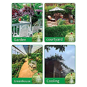 Garden 50Ft Automatic Micro Irrigation System, 1/4" Blank Distribution Plant Watering Irrigation Kit Accessories Include Atomizing Nozzle Mister Dripper for Garden Flower Bed,Patio,Lawn …