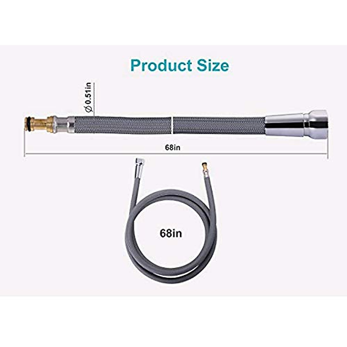 150259 Pull Down Hose Kit For MoenFaucet-Moen Kitchen Faucet Replacement Part 187108-Reflex MoenPull Down Hose, 68inch Quick Connect Hose-Upgraded