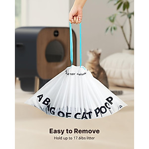 PAWBBY Cat Litter Box Liners Waste Bags-3 Roll Self Cleaning Cat Litter Box Trash Bags with handle (30pcs)