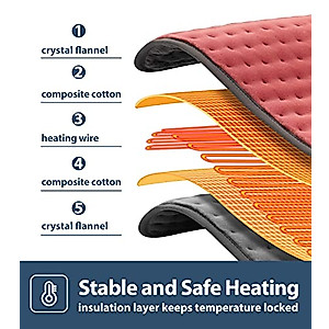 Heating pad for Back, Neck, Shoulder, Abdomen, Knee and Leg Pain Relief, Mothers Day Gifts for Women, Men, Dad, Mom, Auto-Off,Machine Washable,Moist Dry Heat Options,Extra Large 12"x24"