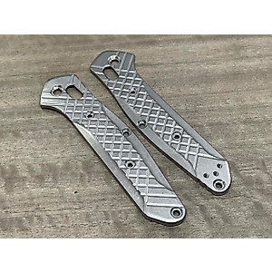 Tumbled FRAG Cnc milled Titanium Scales for Benchmade 940 Osborne