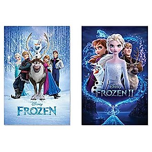 POSTER STOP ONLINE Frozen 1 & 2-2 Piece Movie Poster Set (Regular Styles) (Size: 24" x 36" each)