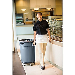 Rubbermaid Commercial Products Brute Trash Can Dolly with Wheels, Black, Transports 20, 32, 44 and 55G Brute Containers
