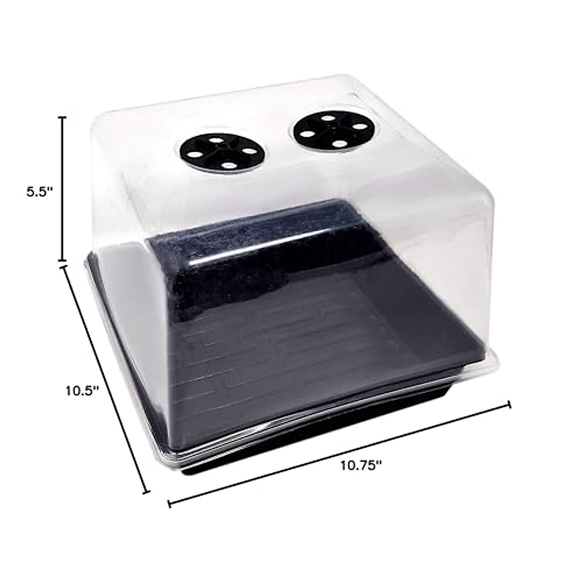 Bootstrap Farmer 1010 Humidity Dome 5.5" Tall - 10-Pack - Propagation Seed Starter Lid, Seed Starting Germination Dome