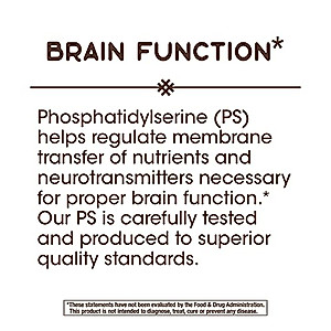 Nature’s Way Phosphatidylserine, For Brain Function*, 100 mg per Serving, 60 Softgels