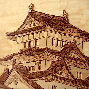 KINOWA Wooden Art Kit Kiharie Himeji Castle Made in Japan