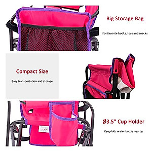 SUNNYFEEL Small Camping Chair, Portable Folding Aluminum Directors Chairs Lightweigh with Cup Hold, Pocket for Beach,Trip,Picnic,Outdoor Sports Events Foldable Camp Lawn Chair with Backpack Straps