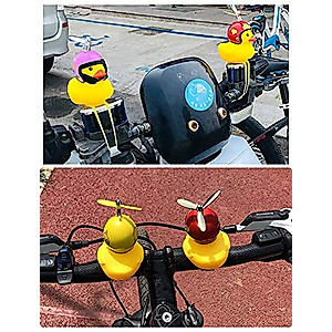 Duck Bike Bell, Kids Bike Horn, Cute Bicycle Lights Bell Squeeze Horns for Toddler Children Adults Cycling Motorcycle Yellow Duck Light Rubber Duck Helmet Toys