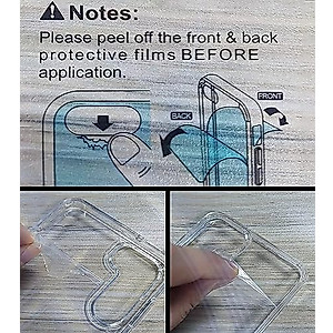 Z Fold 5 Case for Samsung Galaxy Z Fold5 5G, Slim Ultra-Thin Crystal Clear Acrylic PC Back Cover [Hinge][Transparent] Soft Silicone Bumper Full-Body Shockproof Protective Cases for Samsung Z Fold 5 5G