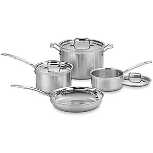Cuisinart MCP-7NP1 Multiclad Pro Triple Ply 7-Piece Cookware Set Skillet