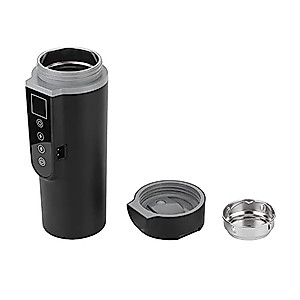 Yctze Smart Temperature Control Travel Coffee Mug 450ml 12-24V Electric Heated Travel Mug Stainless Steel Car Cup 0-100℃ Adjustable,20-25 MIN Quick Heating for heated travel mug temperature control cu
