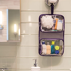 Travelon Wet/Dry 1 Quart Bag with Bottles, Purple, One Size