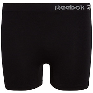 Reebok Girls' Underwear - Seamless Cartwheel Shorties (4 Pack), Size 12-14, BlackGreyCharcoalSpacedye