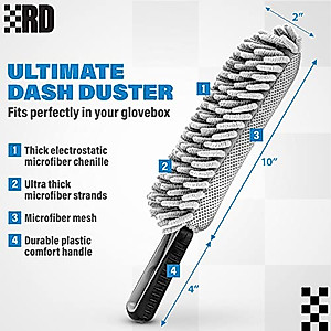 Car Duster Interior - Car Accessories for Women & Men Car Organization & Car Cleaning Supplies - Car Dashboard Cleaner for Car Detailing Car Must Haves - SUV & Car Essentials