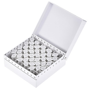 uxcell Centrifuge Tube Freezer Storage Box 100-Well Waterproof Cardboard Holder White for 1.5/1.8/2ml Micro Centrifuge Tubes