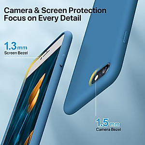 Miracase Ultra Slim Designed for iPhone SE Case 2022(3rd Gen)/iPhone SE 2020 Case(2nd Gen)/iPhone 7 Case/iPhone 8 Case with Screen Protector, Multi-Color Silicone Shockproof Phone Case(Capri Blue)