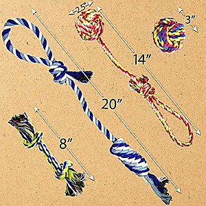 Otterly Pets Puppy Dog Pet Rope Toys for Small to Medium Dogs (Set of 4)