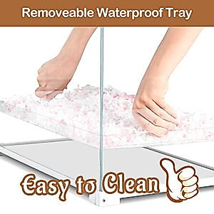 OIIBO 15 Gallon Glass Reptile Terrarium Tank, 20" X 12" X 14" Medium Reptile Terrarium with Sliding Screen Top for Gecko, Hermit Crab, Snake Reptiles and Small Animals