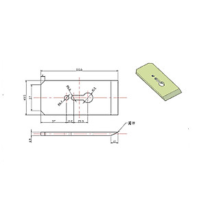 Zeluga 19-142 Replacement Blade for Stanley Jack Plane Model no 12-137 and 1-12-137