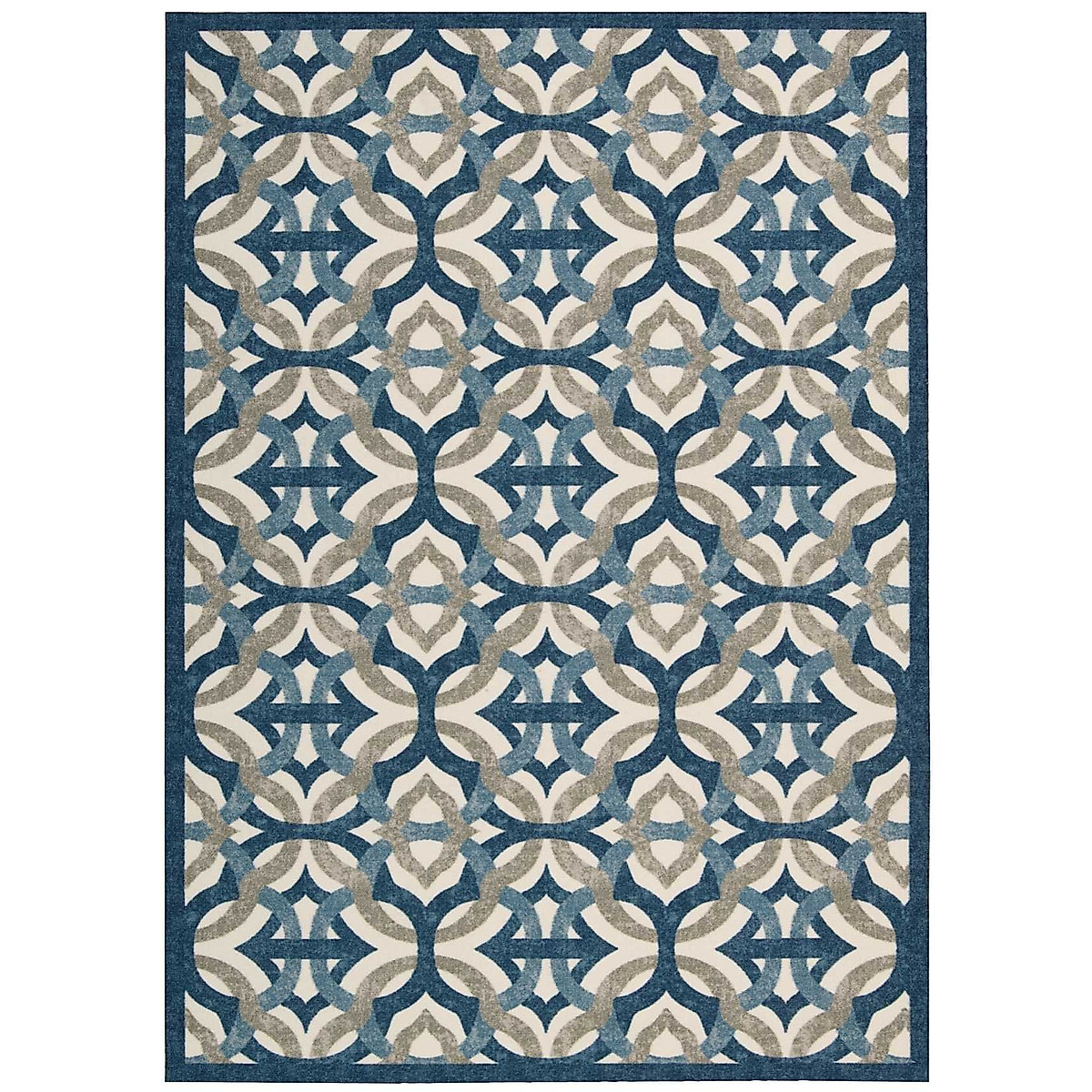 Waverly Sun N' Shade Indoor/Outdoor Celestial 5'3'' x 7'5'' Area-Rug, Easy-Cleaning, Non Shedding, Bed Room, Living Room, Dining Room, Backyard, Deck, Patio (5x7)