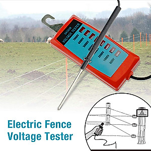 allsun Electric Fence Voltage Tester Fault Finder Farming Equipment Portable Testing Tool Neon Lights Max 600V - 7000 V