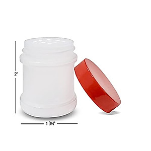 ljdeals 1 oz Plastic Spice Jars w/Caps and Sifters for Herbs, Spices, Powders, Spice Bottles Great For Travel, Camping, Kitchen, Restaurant and more, Made in USA, Pack of 12