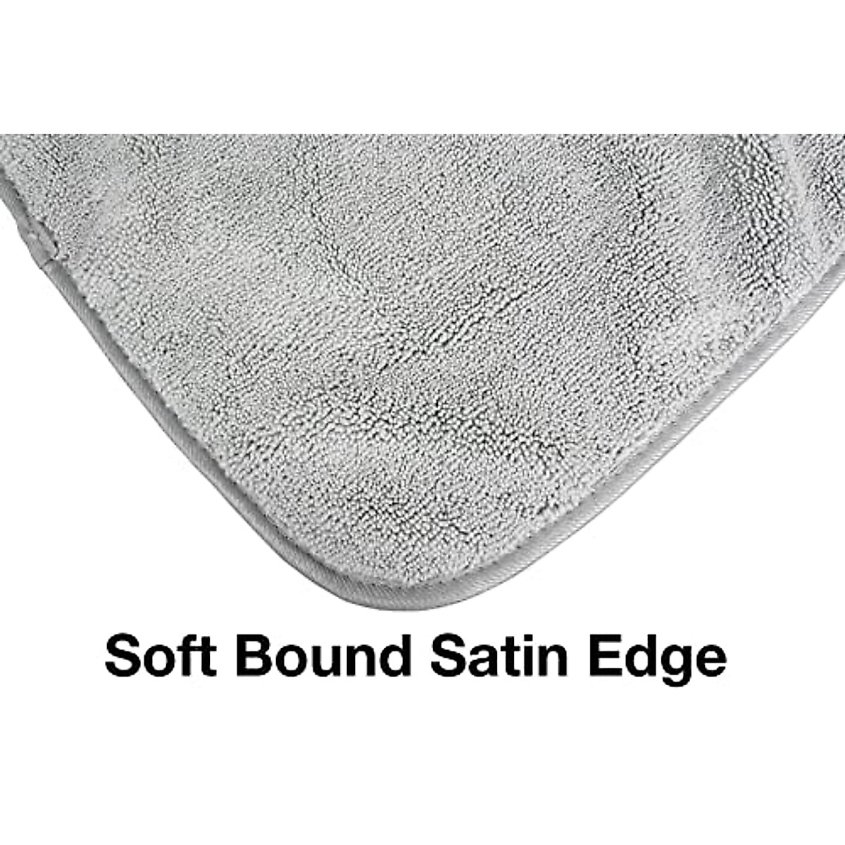 Eurow Absorbent and Fast Drying Microfiber Washcloths, 13 by 13 Inches, Gray, 4 Pack