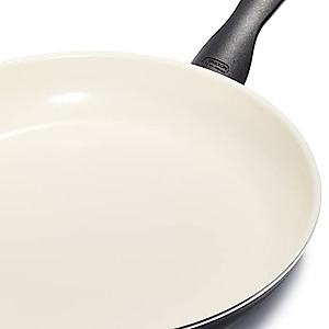 GreenPan Rio Healthy Ceramic Nonstick 7" Frying Pan Skillet, PFAS-Free, Dishwasher Safe, Black