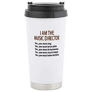 CafePress Music Director Stainless Steel Travel Mug Stainless Steel Travel Mug, Insulated 20 oz. Coffee Tumbler