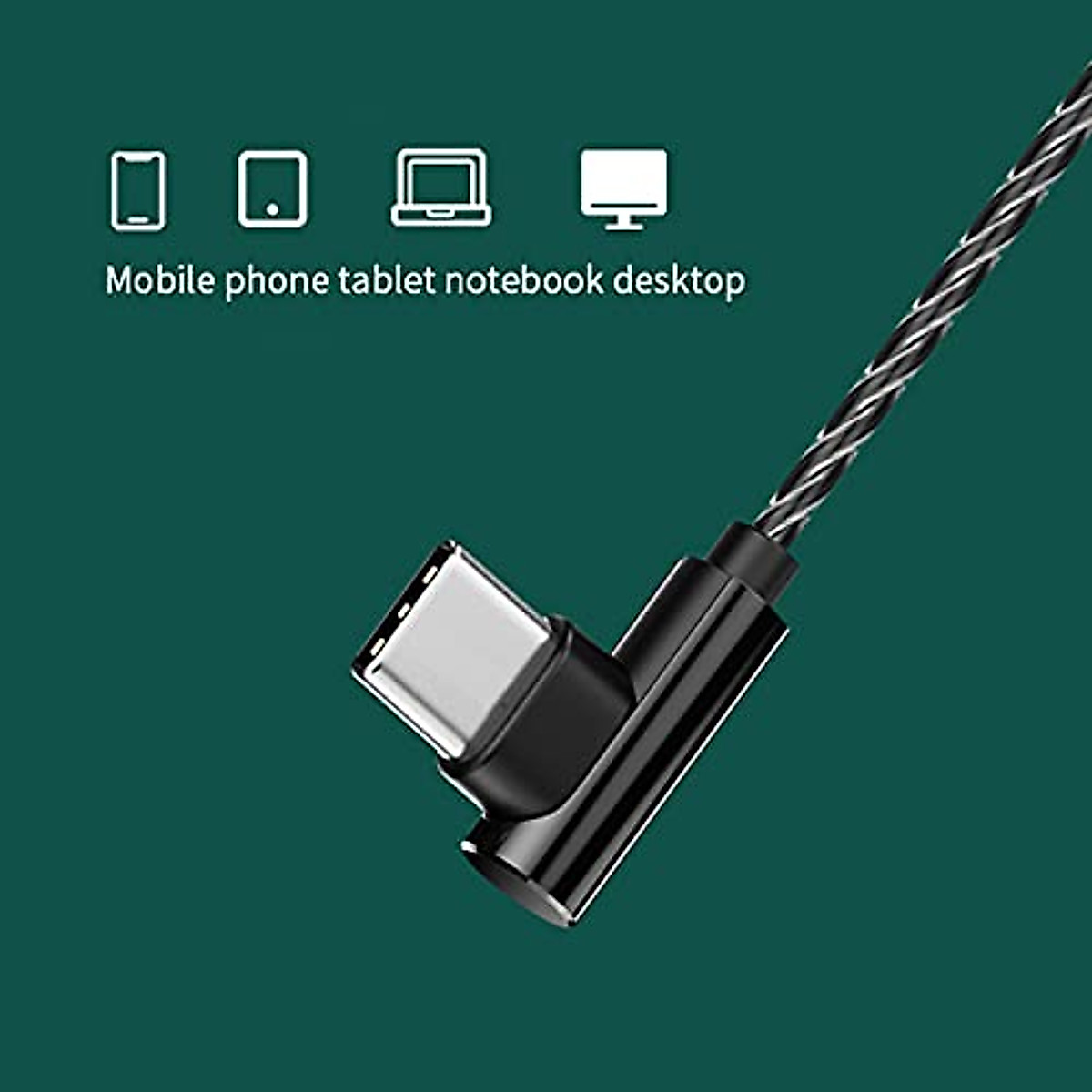 Opla3ofx Type-C Wired Earbuds in Ear Headphones with Built-in Mic & Volume Control, Earbuds Wired Stereo Universal Earphones in-Ear Headphones Bass Earbuds Pink