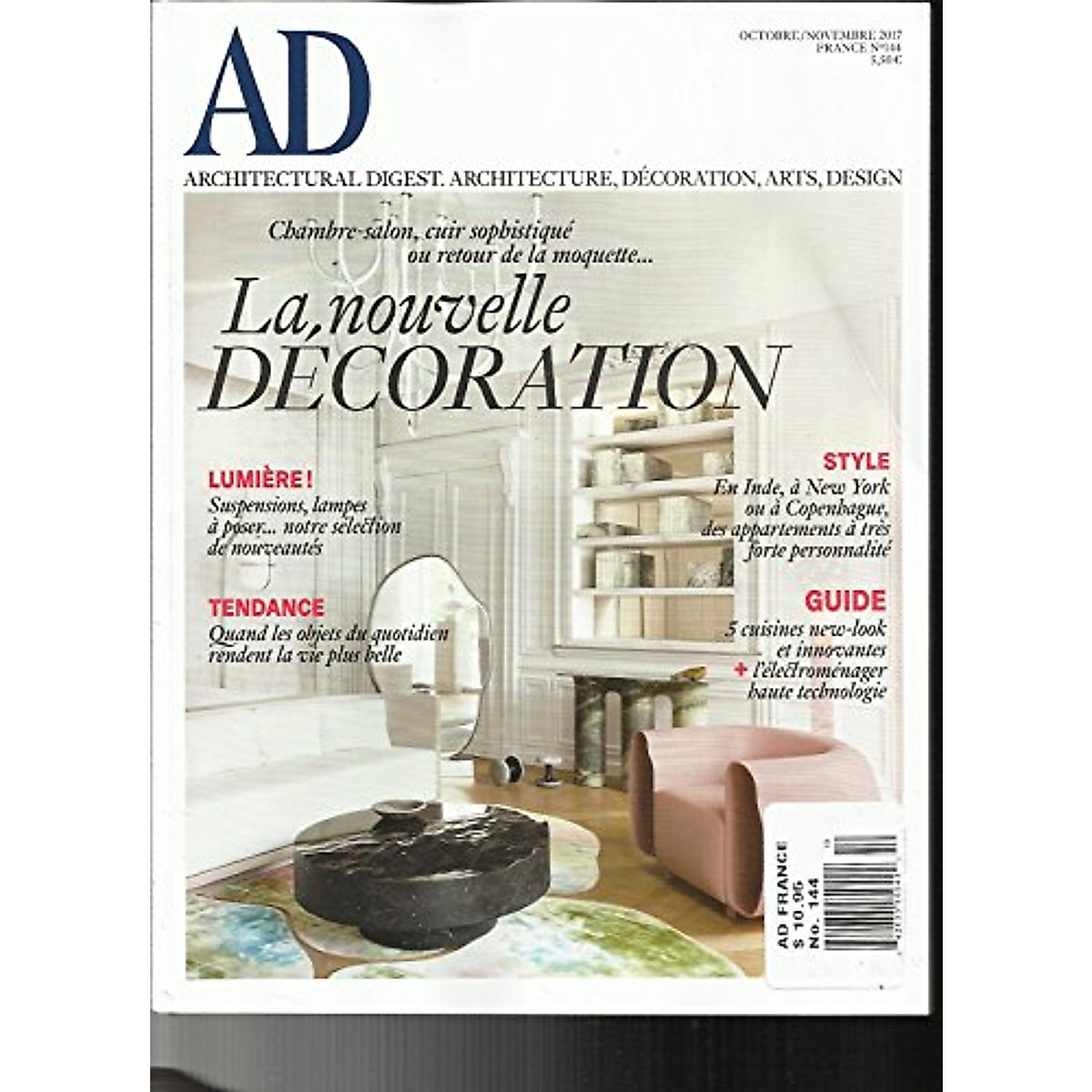 AD ARCHITECTURAL DIGEST MAGAZINE, OCTOBER/NOVEMBER, 2017 NO.144 (FRENCH
