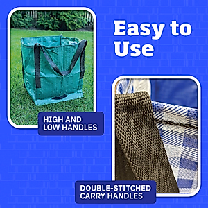 DURASACK Heavy Duty Storage Tote Bag 22-Gallon Rugged Woven Polypropylene Moving Bag, Reusable Self-Standing Design, Holds up to 500 Pounds, Single, Blue, 16 x 16 x 19 inches