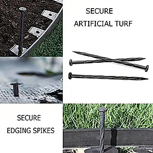 Landscape Anchoring Stakes, 25PCS 8 Inch Spiral Plastic Landscape Edging Spikes,Nylon Landscape Anchoring Stake for Garden Lawn Yard,PaverEdging,Weed Barrier,Artificial Turf (8in -25 Count)