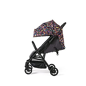 Inglesina Quid Baby Stroller - Lightweight at 13 lbs, Travel Friendly, Ultra Compact & Folding - Fits in Airplane Cabin & Overhead - for Toddlers from 3 Months to 50 lbs - Maya Black (Otomi-Inspired)