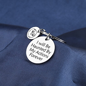 TIIMG Owl Gift House Hooty Fan Gift I will Be Haunted By My Actions Forever Keychain (I will Be Haunted)