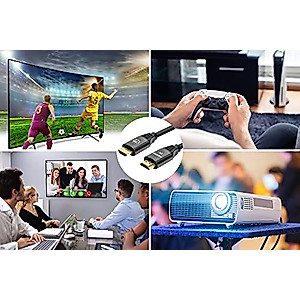 Manhattan 8K Ultra High Speed HDMI Cable with Ethernet – Certified 2.1-3ft, 7ft, 10ft - 4k 120hz, 8K 60hz, 48Gbps, Gold Contacts, Braided Cord –Lifetime Mfg Warranty -for Gaming, PS5, Xbox, TV, Roku